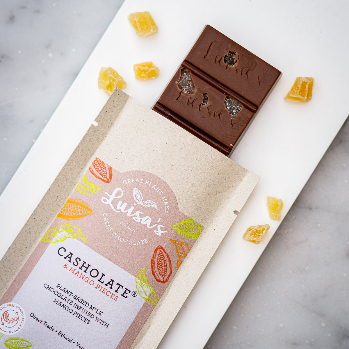 Casholate & Mango – Luisa's Vegan Chocolates