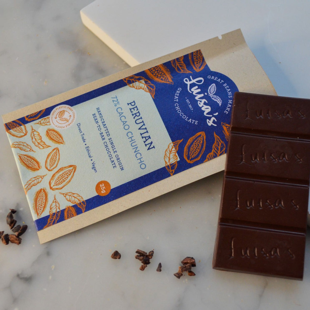 Peruvian 72% Chuncho – Luisa's Vegan Chocolates